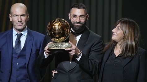 Watch Benzema Receives Ballon D Or Trophy From Real Madrid Legend