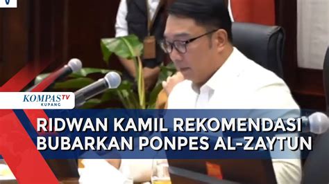 Ridwan Kamil Rekomendasikan Pemerintah Pusat Bubarkan Ponpes Al Zaytun