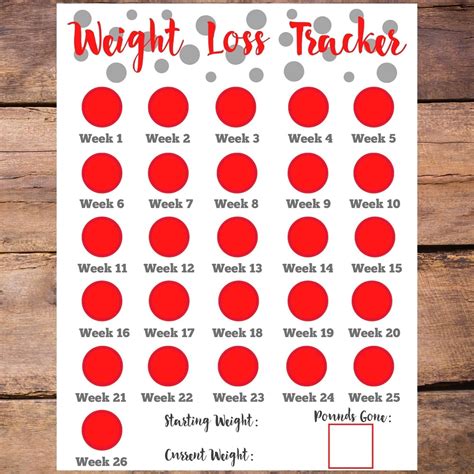 Weight Loss Reward Template Printable Weight Loss Tracker Etsy