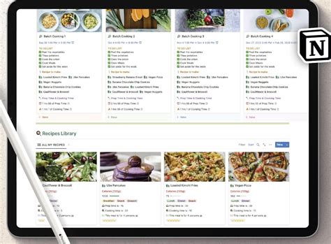 Cooking Recipes Notion Templates Inspiration Productivity For