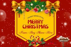 Merry Christmas Wishes Greeting Cards Images With Name For Whatsapp