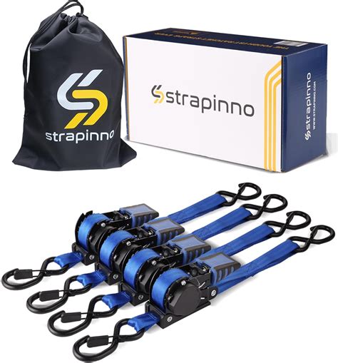 Strapinno Retractable Ratchet Straps 1 In X 10 Ft Secure Tie Downs
