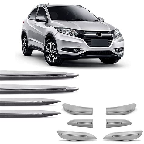 Kit Friso Lateral Protetor Parachoque Hr v 2015 Até 2019 Prata