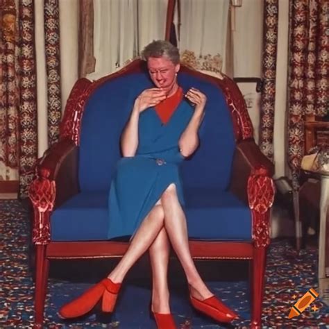 Satirical Depiction Of Bill Clinton In An Armchair On Craiyon