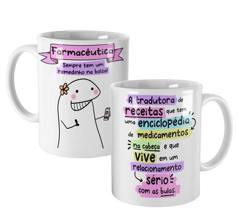 Caneca Divertida Flork Profissão Farmacêutica Elo7
