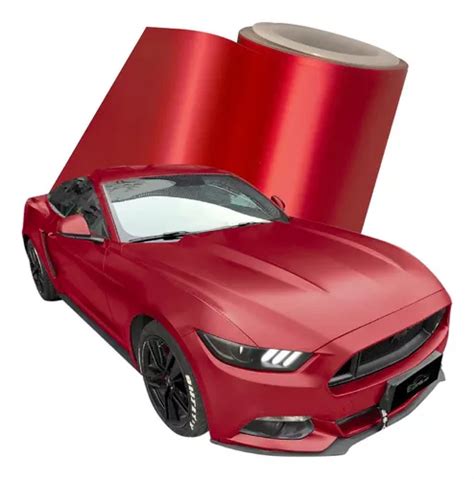 Vinil Automotriz Rojo Satinado Metalico X M