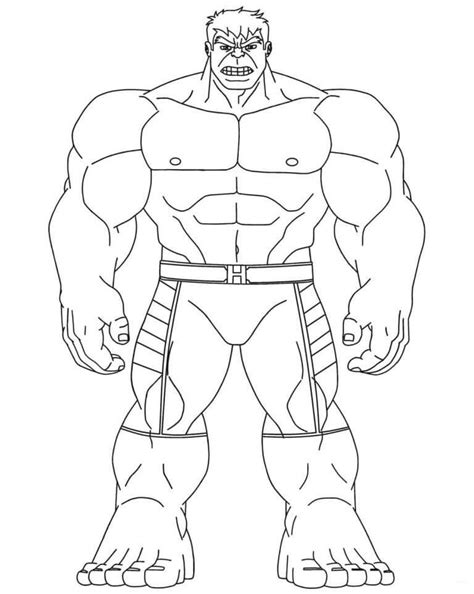 Fuerte Hulk Para Colorear Imprimir E Dibujar ColoringOnly