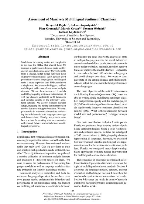 pdf assessment of massively multilingual sentiment classifiers