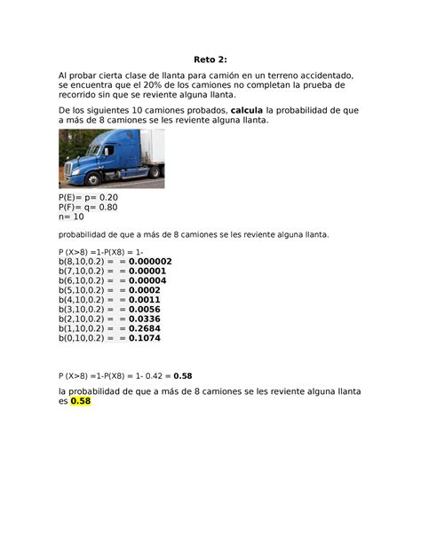 Semana 12 Reto 2 Estadística Tarea 2 Reto 2 Al probar cierta