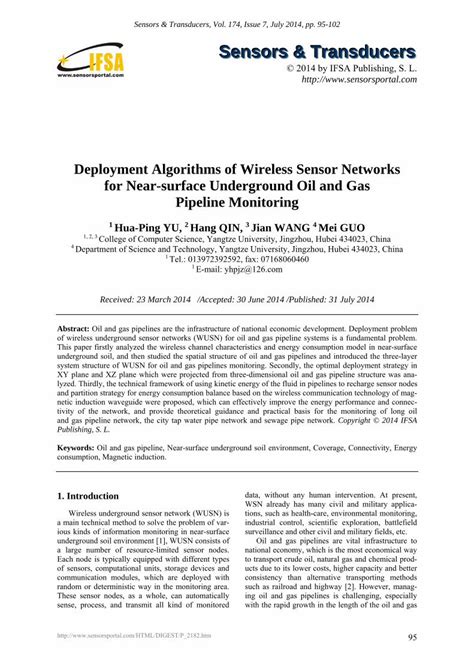 pdf deployment algorithms of wireless sensor networks … html digest july 2014
