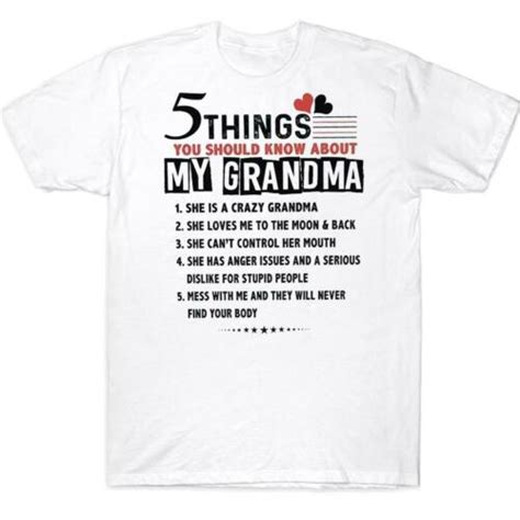 5 Things You Should Know About My Grandma Gift Funny Men S T Shirt