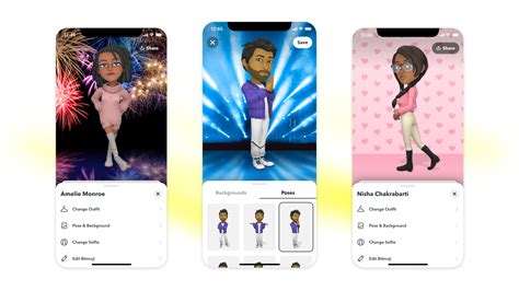 Change My Bitmoji Selfie Pose And Background Bitmoji Support