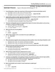Quiz 5 Pdf Teaching Reading Sourcebook Third Edition SECTION III
