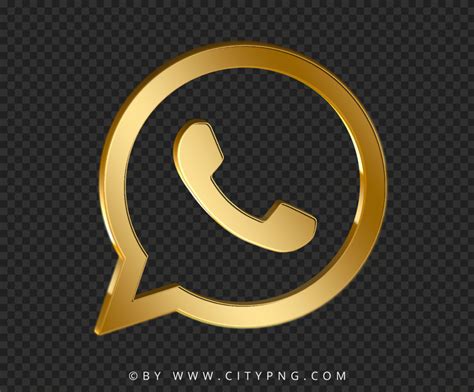 Whatsapp Golden Logo Icon HD Transparent PNG Citypng