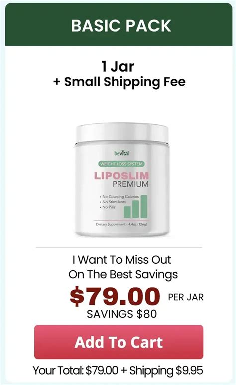 LipoSlim Official Website Weight Loss System By BeVitals