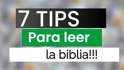 7 Tips Para Leer La Biblia YouTube
