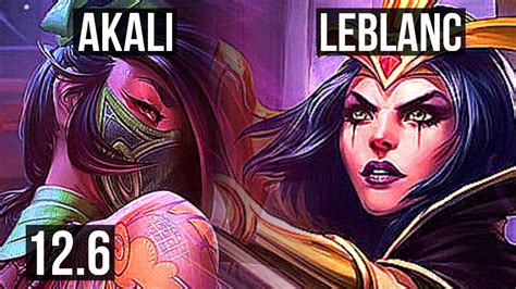 AKALI Vs LEBLANC MID 6 Solo Kills 600 Games 800K Mastery EUW