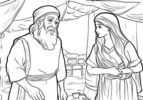 Abraham And Sarah Coloring Pages Free Printable