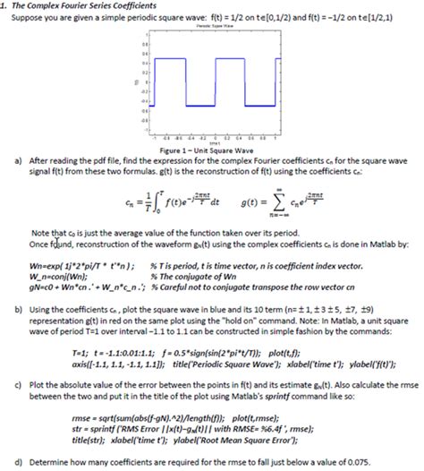 how to plot complex fourier series in matlab