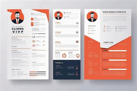 Infographic Cv Templateclassy Employment Interview Minimalist Sample