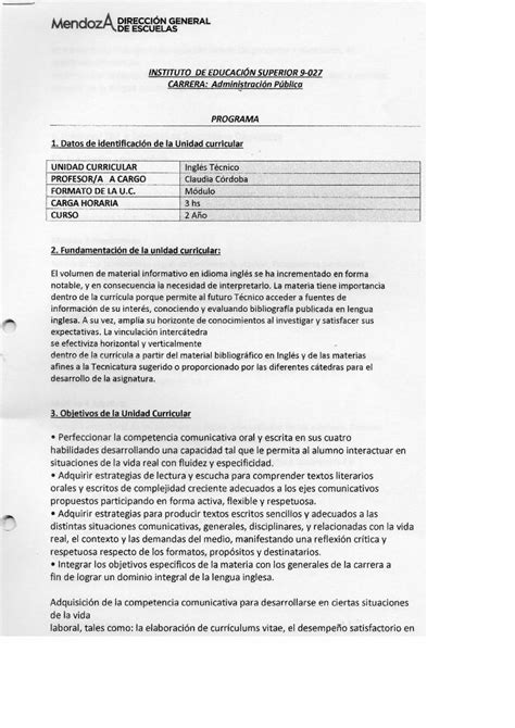 PDF Mendoza MendozA DIRECCIÓN GENERAL DE ESCUELAS Estructura y