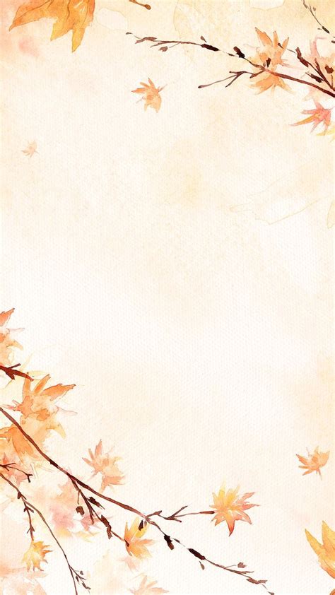 An Autumn Background With Leaves And Branches