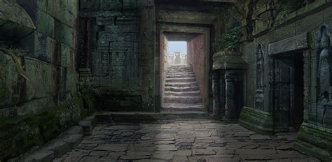Jungle Temple Scenery Aztec Architecture