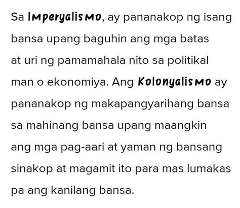 Bilang Isang Mag Aaral Ano Ang Masasabi Mo Sa Epekto Ng Kolonisasyon