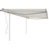 Toldo Manual Retráctil Toldo Parasol Marquesina Con Postes Crema