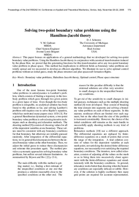 pdf solving two point boundary value problems using the hamilton jacobi theory daniel j