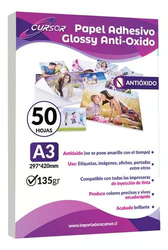 Papel Adhesivo Glossy Antioxido A G Hojas Cuotas Sin Inter S