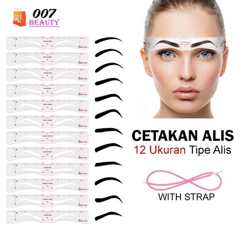 Jual Cetakan Alis Tali Paket Lengkap 12pcs Model Alis Eyebrow Ruler