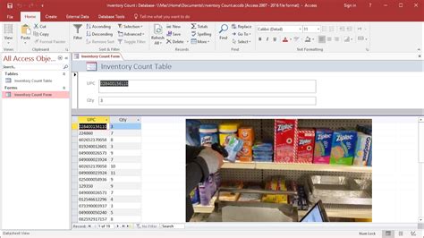 How To Count Inventory With Barcode Scanner Using Excel And Access