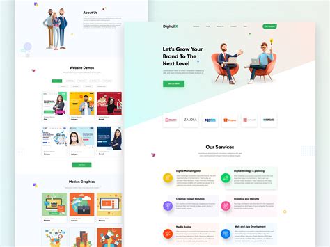 Agency Landing Page UI UX Design By Waleed Tahir On Dribbble