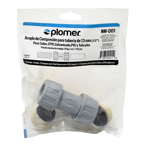 ACOPLE DE COMPRESIÓN PARA TUBERÍAS 1 2 PULGADA GRIS PLOMER The Home