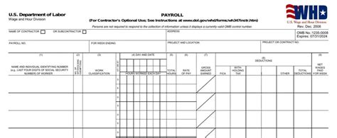 Certified Payroll Form Fill Out Printable PDF Forms Online