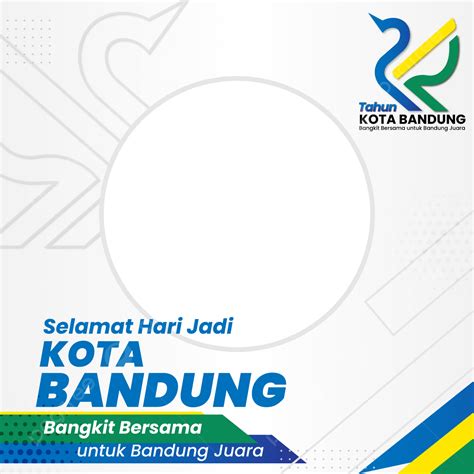 Gambar Twibbon Resmi Logo 212 Tahun Kota Bandung 25 September 2022