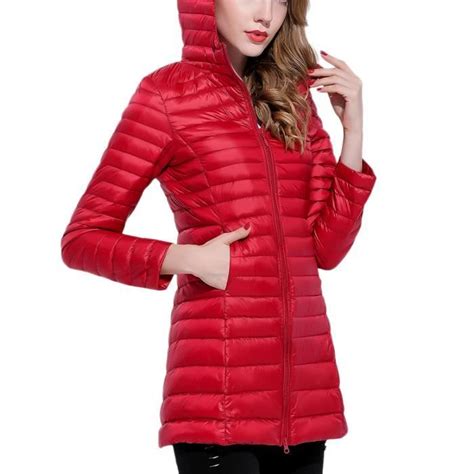 Doudoune à Capuche Femme Ultra Légère Longues Doudoune Chaud