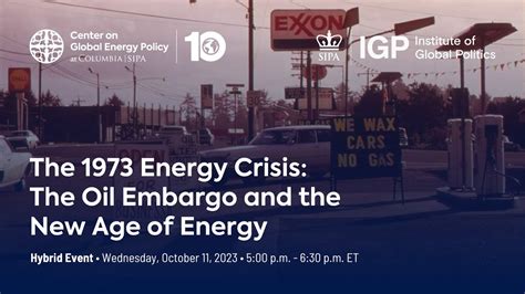 The 1973 Energy Crisis The Oil Embargo And The New Age Of Energy YouTube