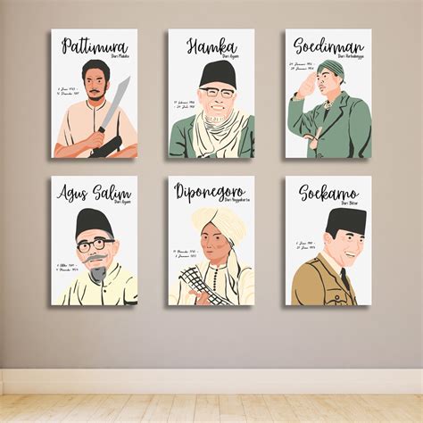Jual DEKORASI KELAS HIASAN DINDING SEKOLAH PAHLAWAN NASIONAL INDONESIA