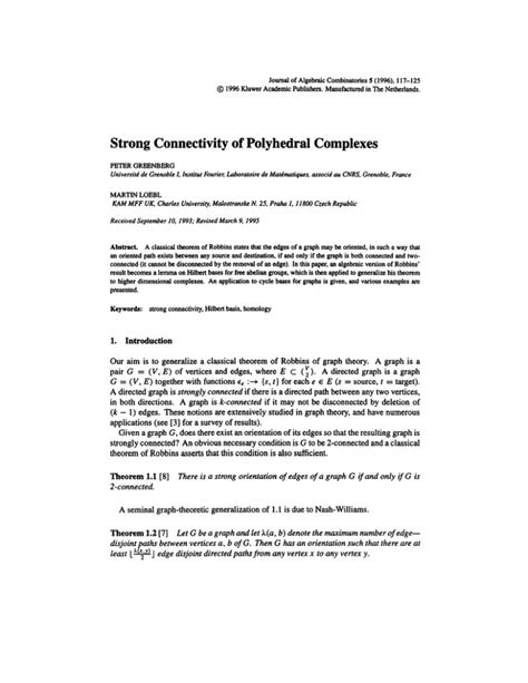 journal of algebraic combinatorics 5 1996 117 125