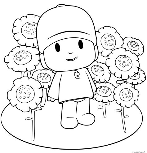 Coloriage Le Jardin De Pocoyo JeColorie