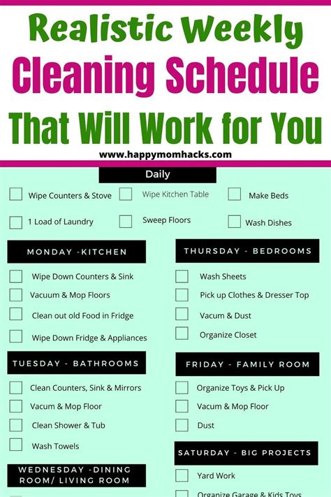 Weekly Cleaning Schedule That S Easy To Follow Weekly Cleaning