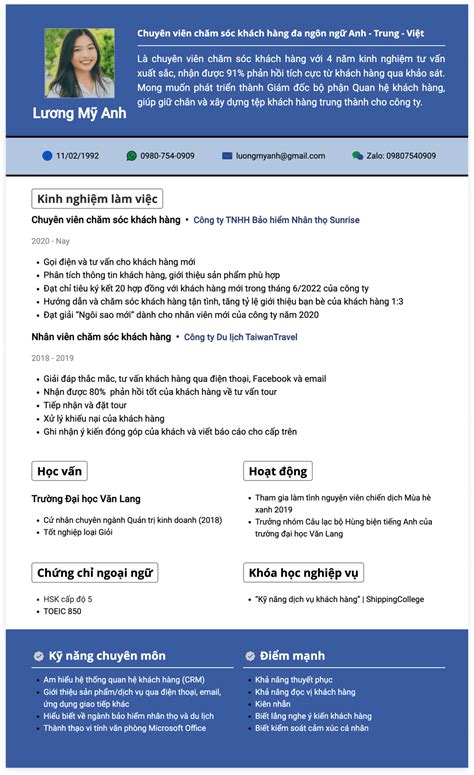 Hướng dẫn viết CV chăm sóc khách hàng với 8 bước chuẩn chỉnh