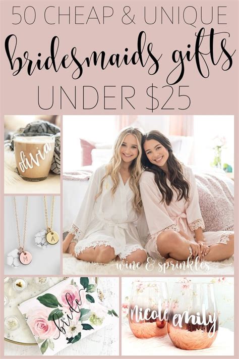 50 Fun And Unique Bridesmaids Gifts Under 25 Bridesmaid Gifts Unique
