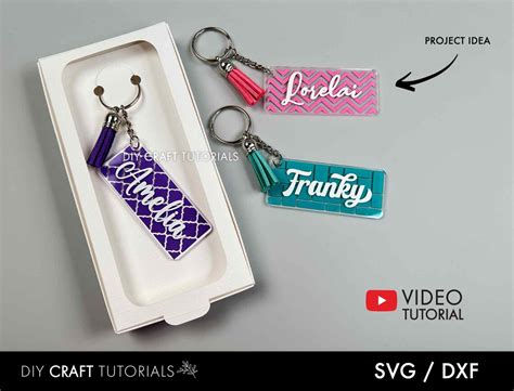 Rectangle Pattern Svg Keychain Svg Keychain Svg Bundle Etsy Australia