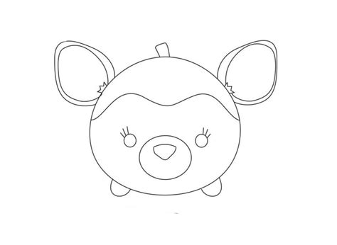 Coloriage Tsum Tsum Bambi télécharger et imprimer gratuit sur