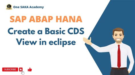 ABAP HANA Create A Basic CDS View In Eclipse YouTube