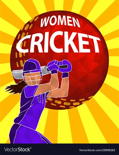 Cricket Women Royalty Free Vector Image VectorStock