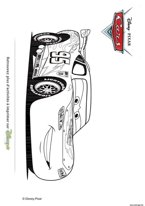 Coloriage Flash McQueen Disney Cars 3 JeColorie